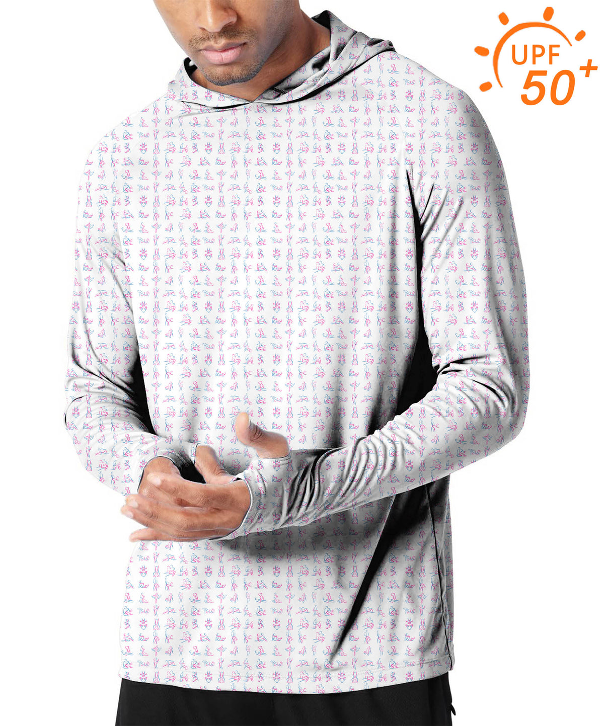 Mens Outdoor Sex Quickie Golf Sun Protection Slim Fit Hoodies 9748