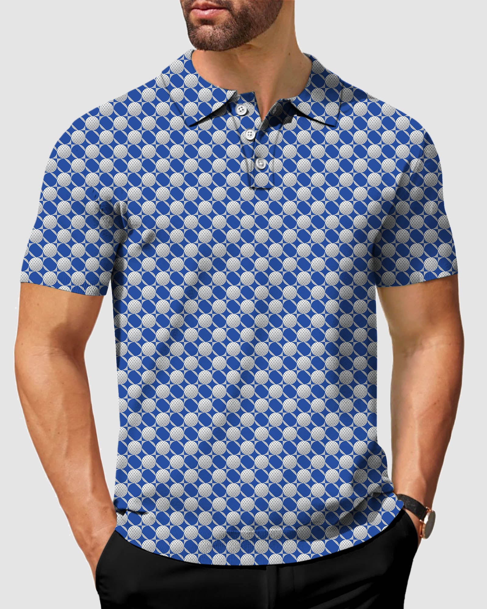 Men's blue golf ball Golf Polo limited edition