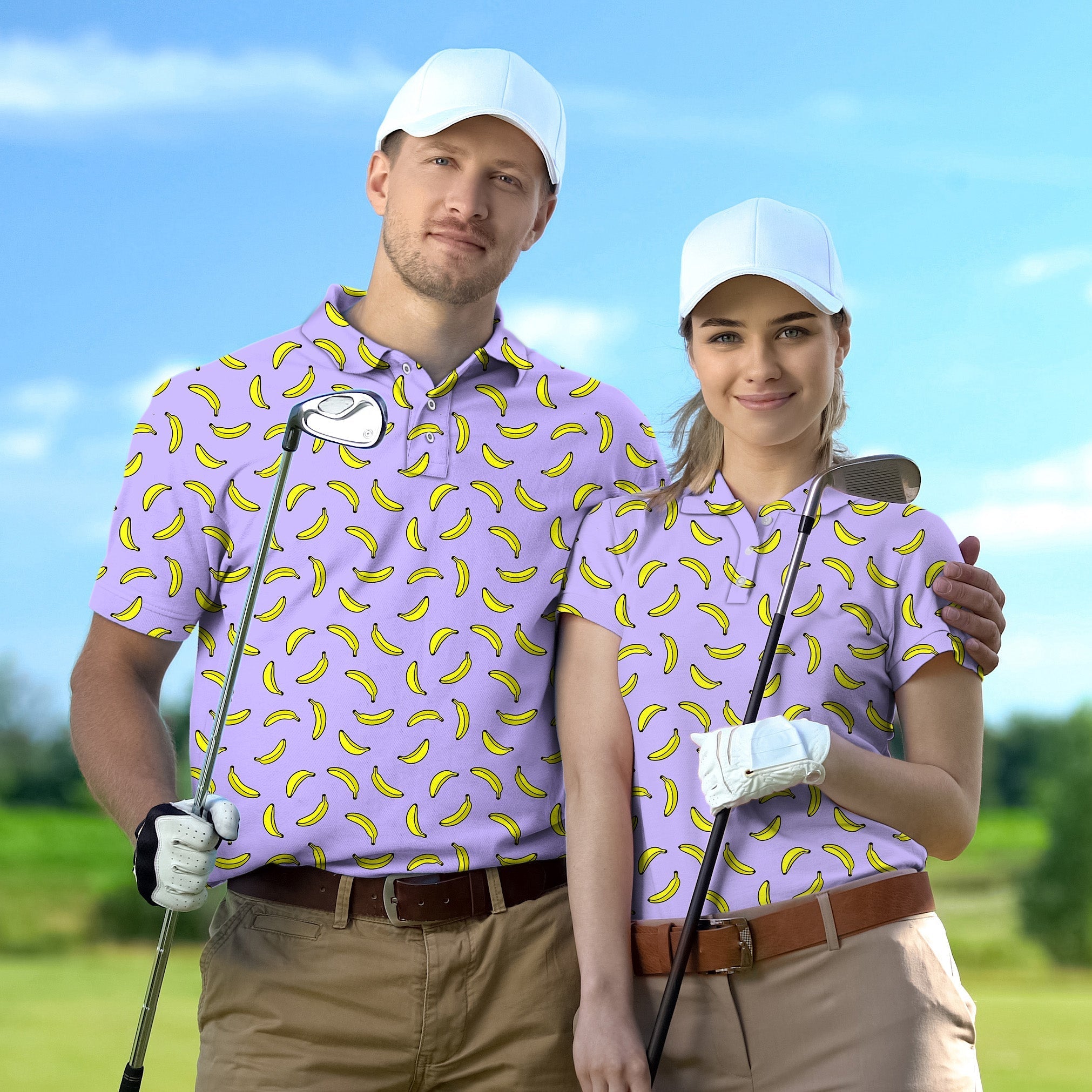 Couple Taro Purple Banana set Golf Championship Trophy tournament
