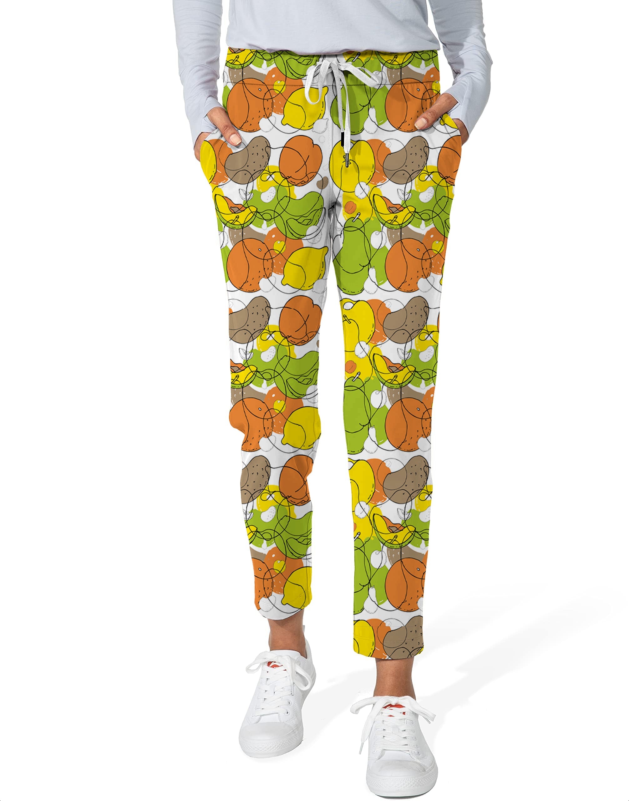 colorfull fruit Women's 7/8 Stretch Ankle Golf Pants