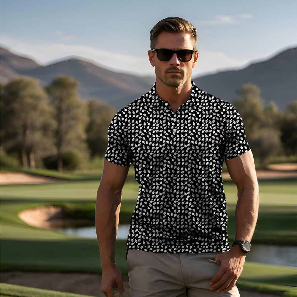 men's golf polo Middle Finger | Customized Elegance