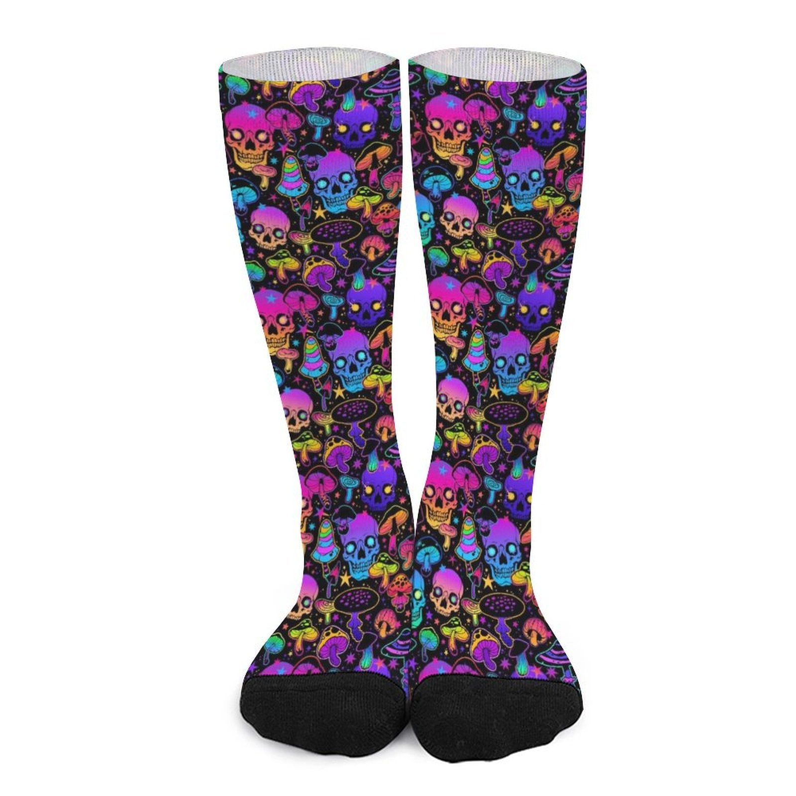 neon skull Prined socks Gifts for Men Women