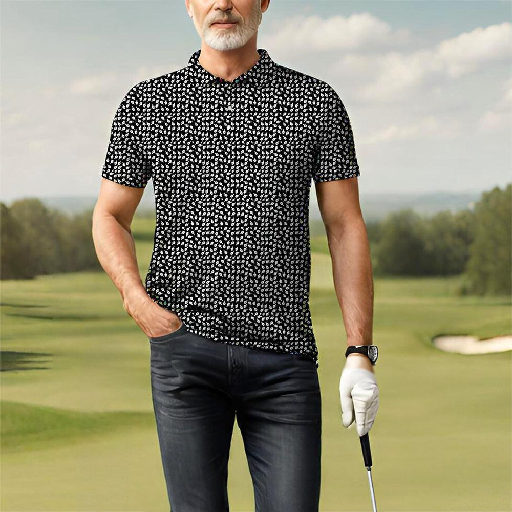 men's golf polo Middle Finger | Customized Elegance