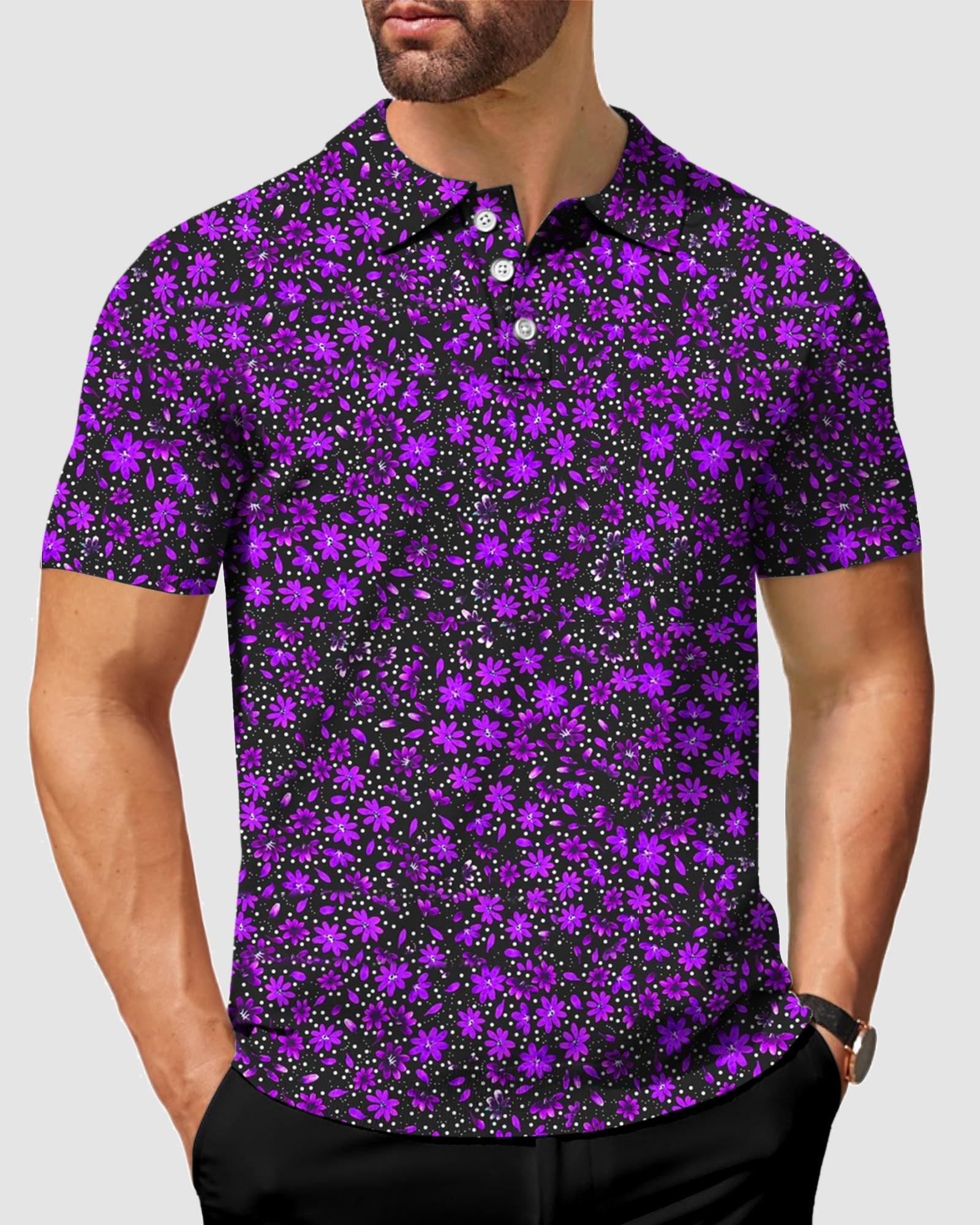 Men's Infinite Daisy golf polo - Customized Elegance & Comfort