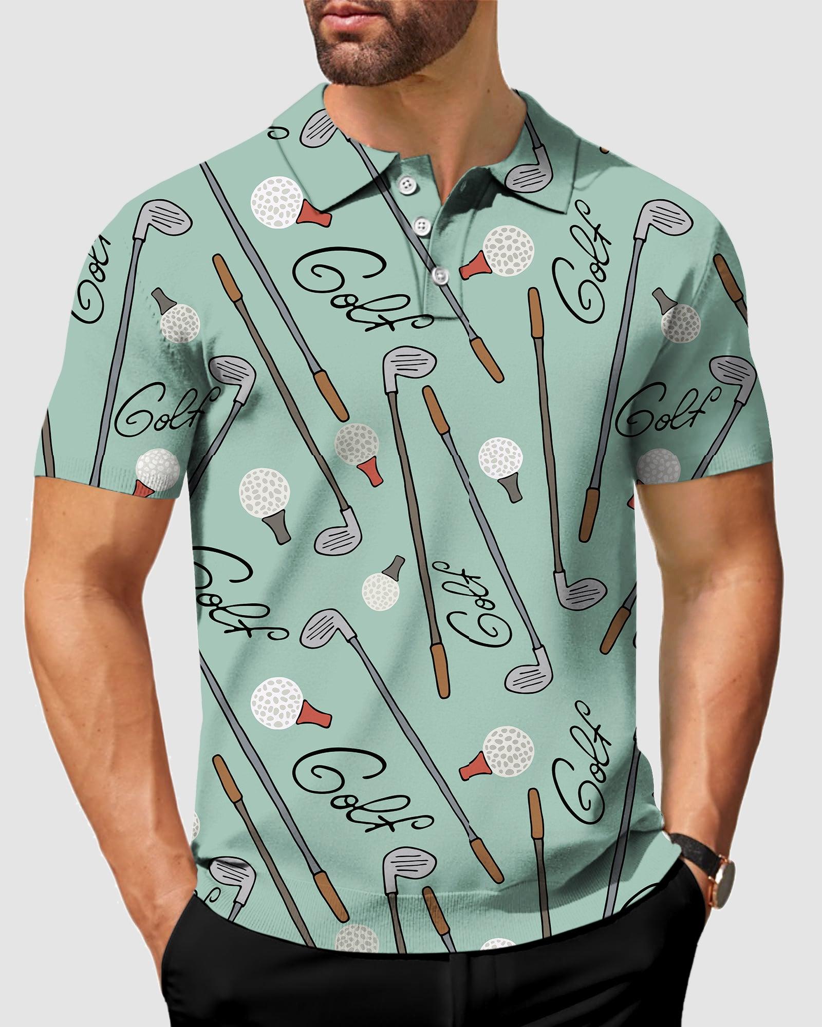Clubs and Balls Men's golf polo