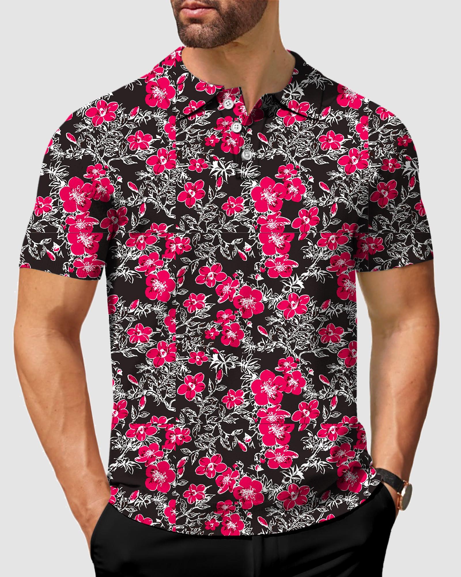 Men's golf flower polo for Business & Comfort | Customized Elegance