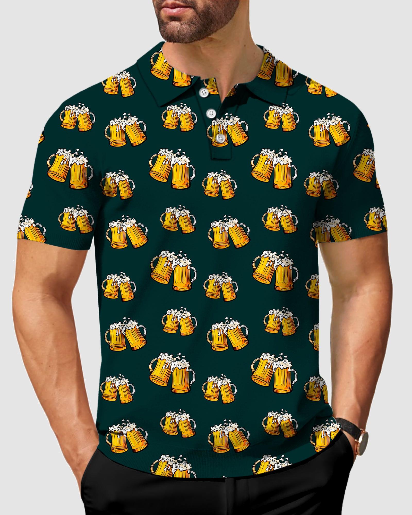 Men's golf beer polo - Customized Elegance & Comfort | UPF 40+ Protection