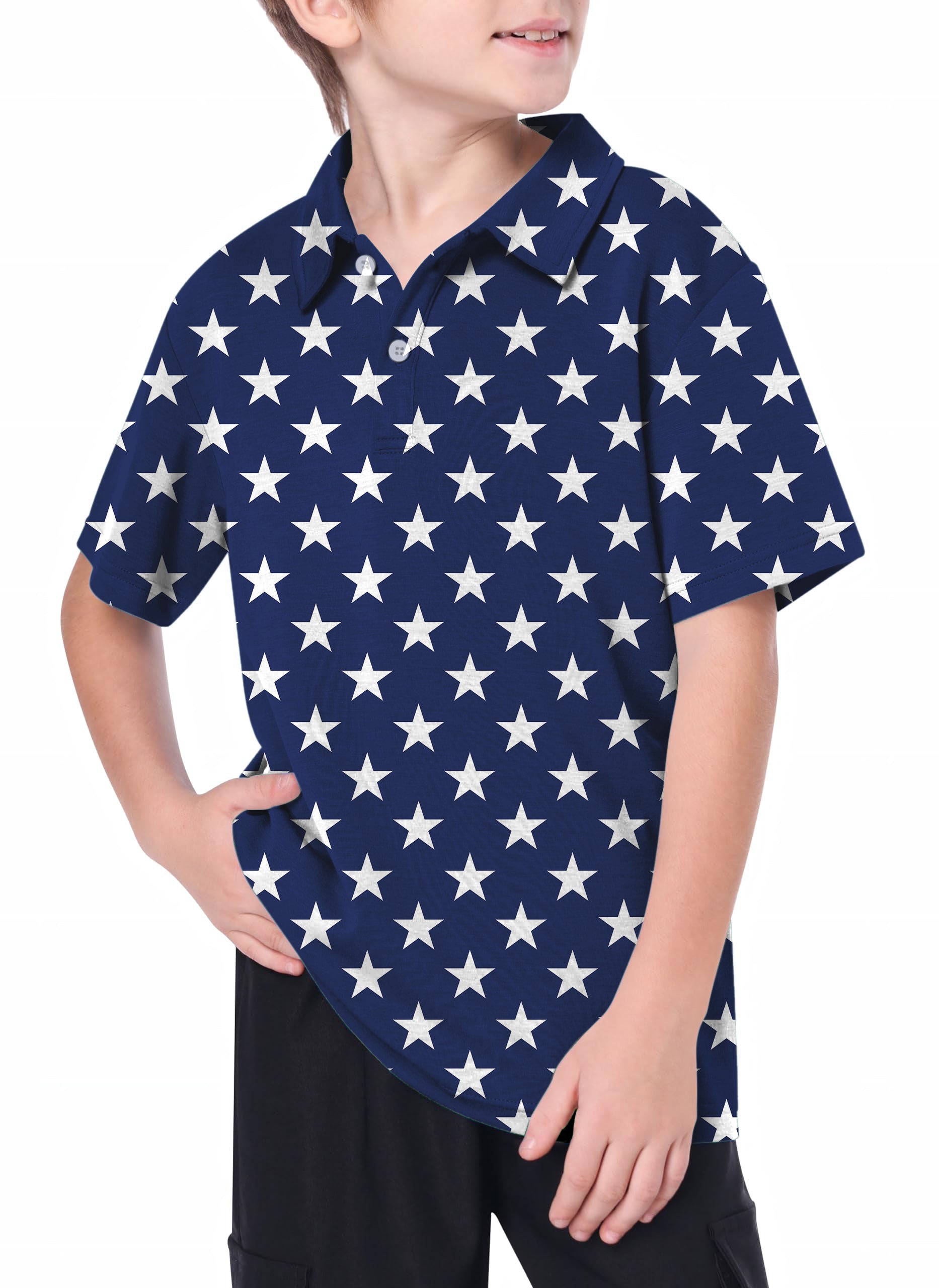 Youth Proud Stars Golf Polo - Limited Edition Performance Polo