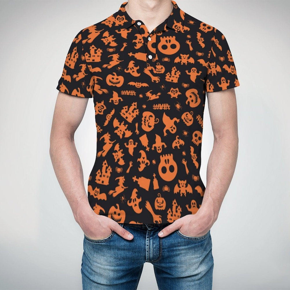 Men's Spooky Halloween Golf Polo | Customized Elegance