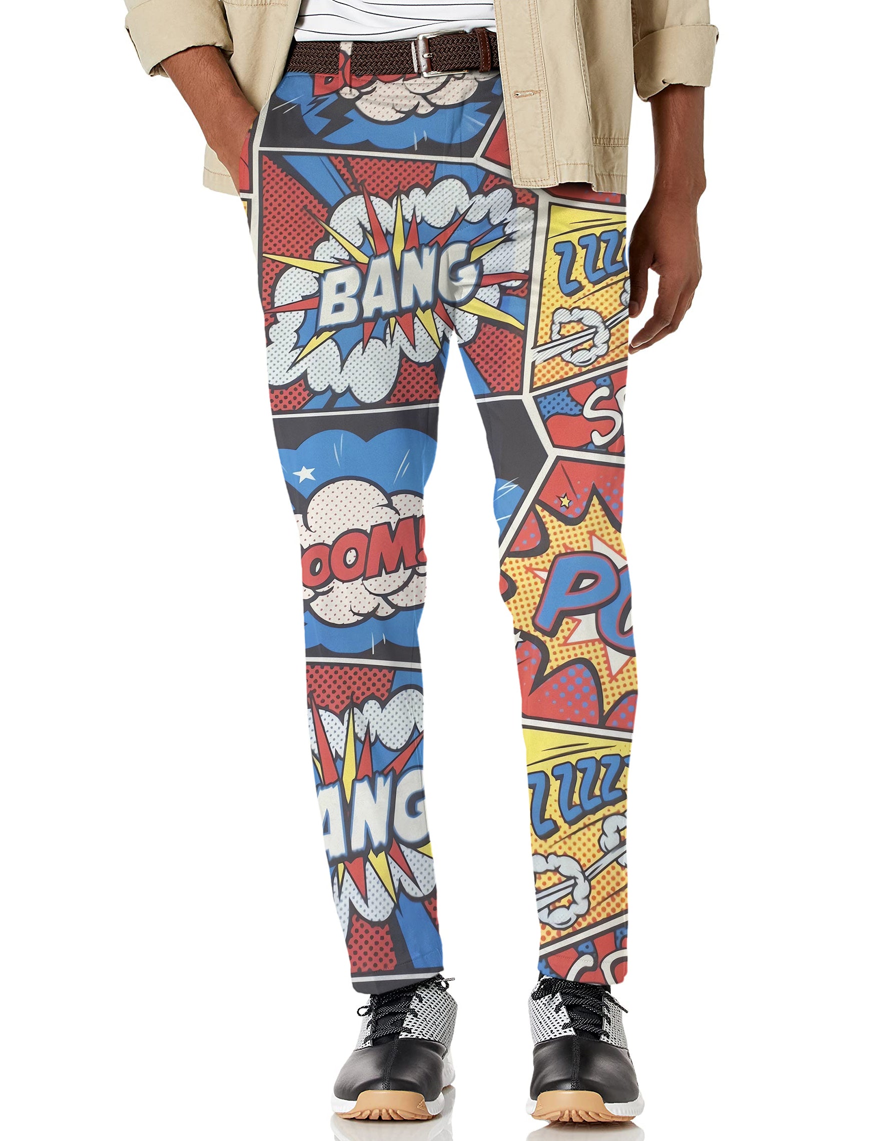 Men's COMICS BANG Stretch Golf Pants Trousers for Performance