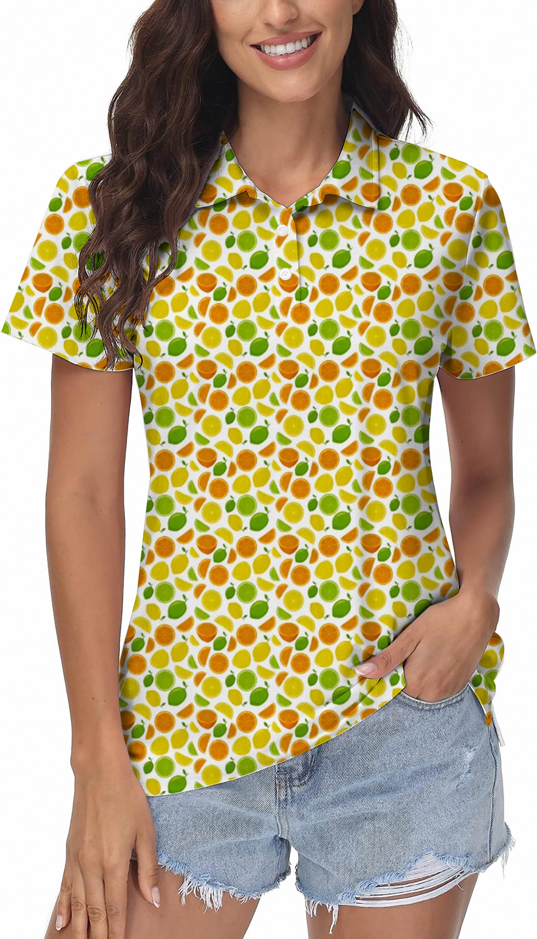 Summer Lemon Women's Golf Polo - Stylish and Performance Polo Shirt