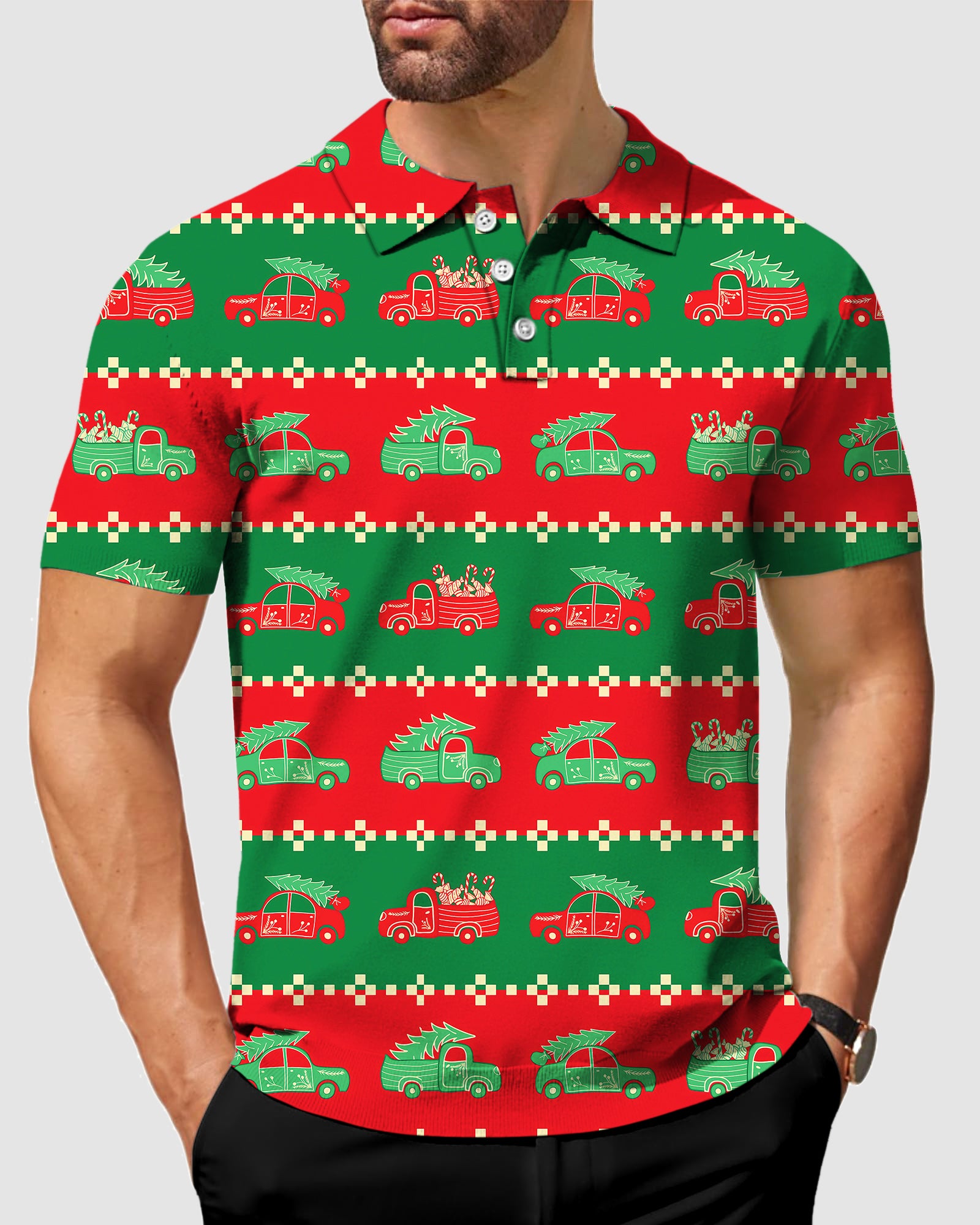 Men's Truck Christmas Gift Polo