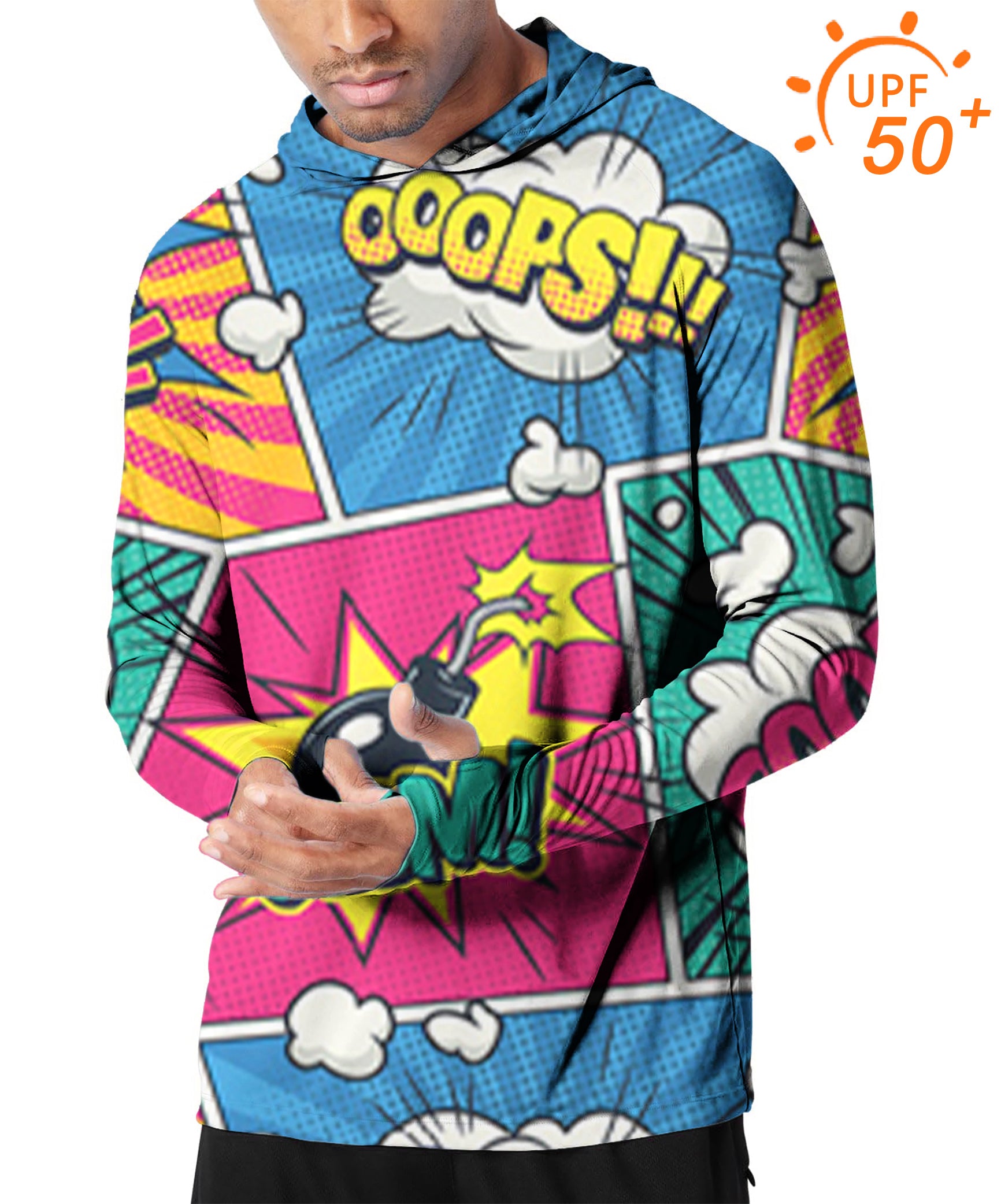 Men's Outdoor BOOM POOF Golf Sun Protection Slim Fit hoodies