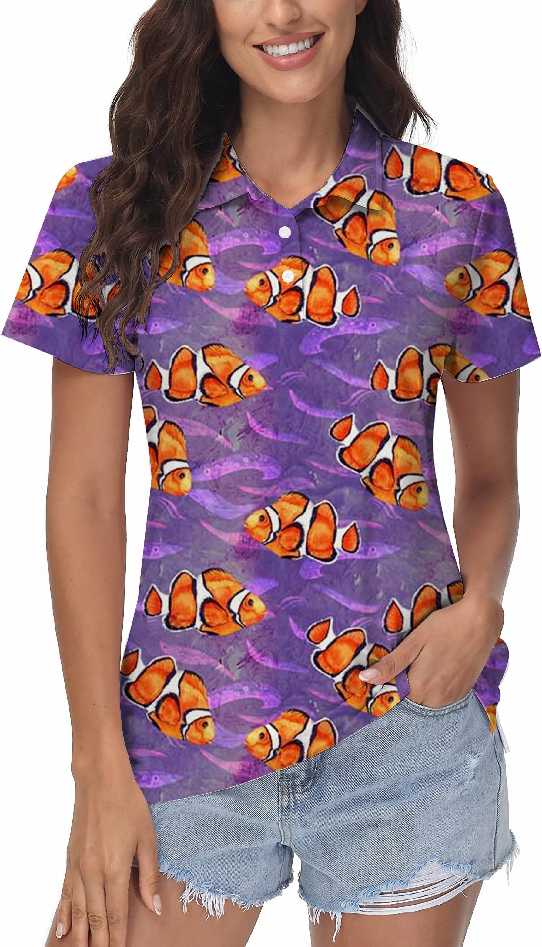 Nemo fish Women's Golf Polo - Performance & Style | Golf Shirt