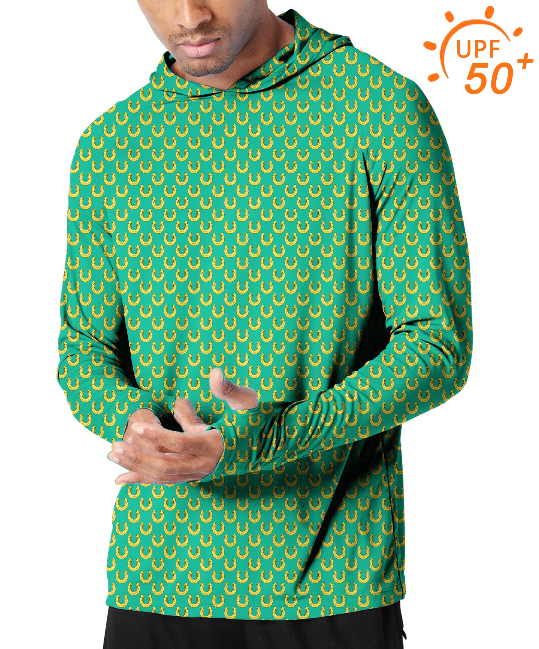 Men's Outdoor horseshoe Golf Sun Protection Slim Fit hoodies