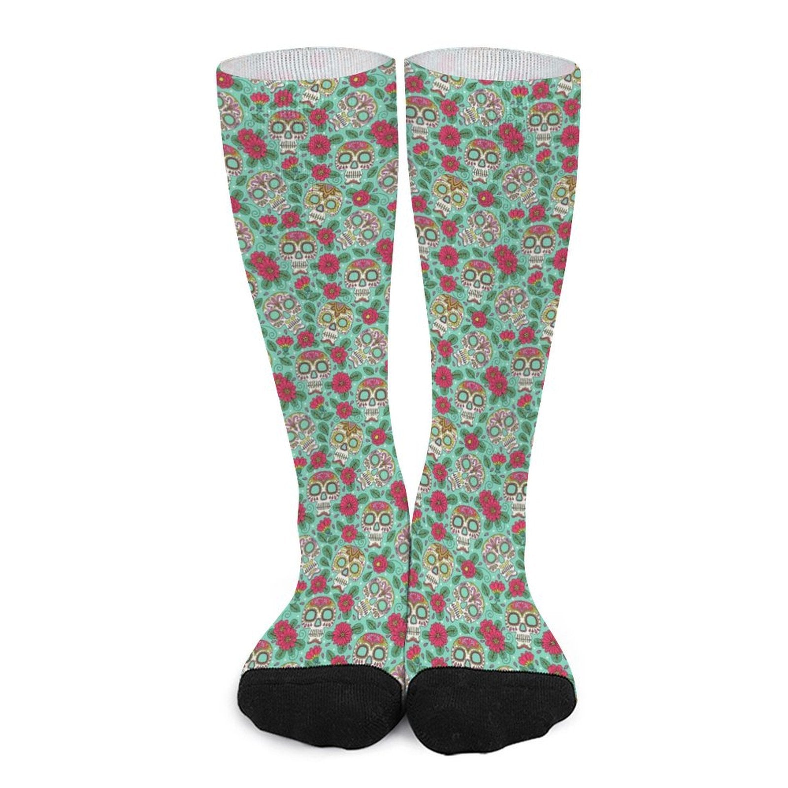Skull and Rose Prined socks Gifts for Men Women