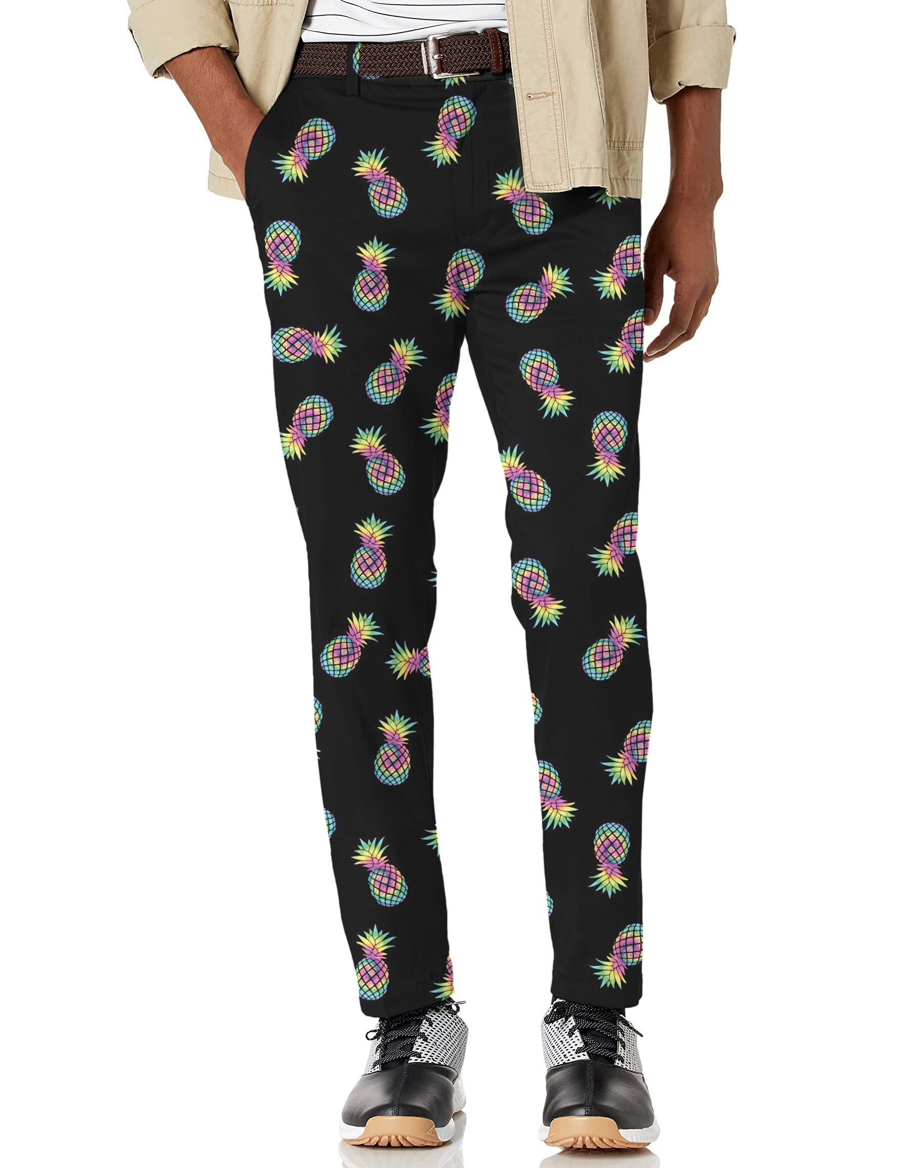 Men's Colored Pineapple Stretch Golf Pants - Lightweight & Wrinkle ...