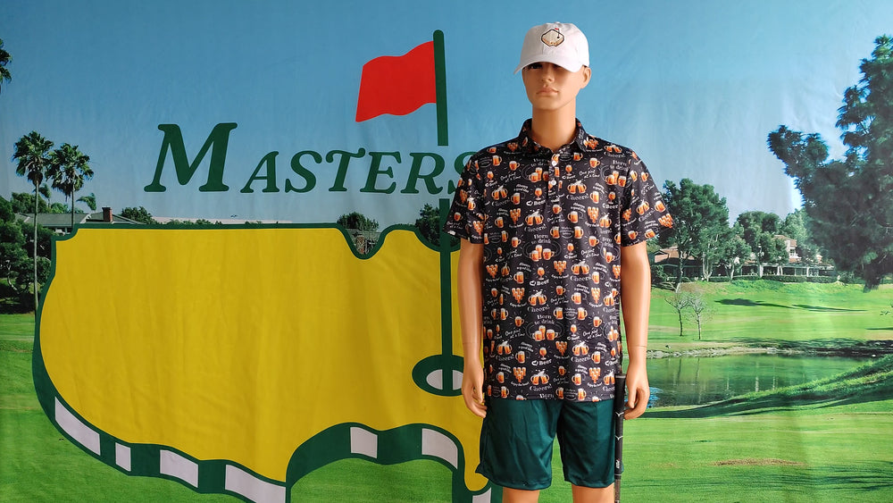 Men's golf cheer beer polo: Classic fit, Business ready